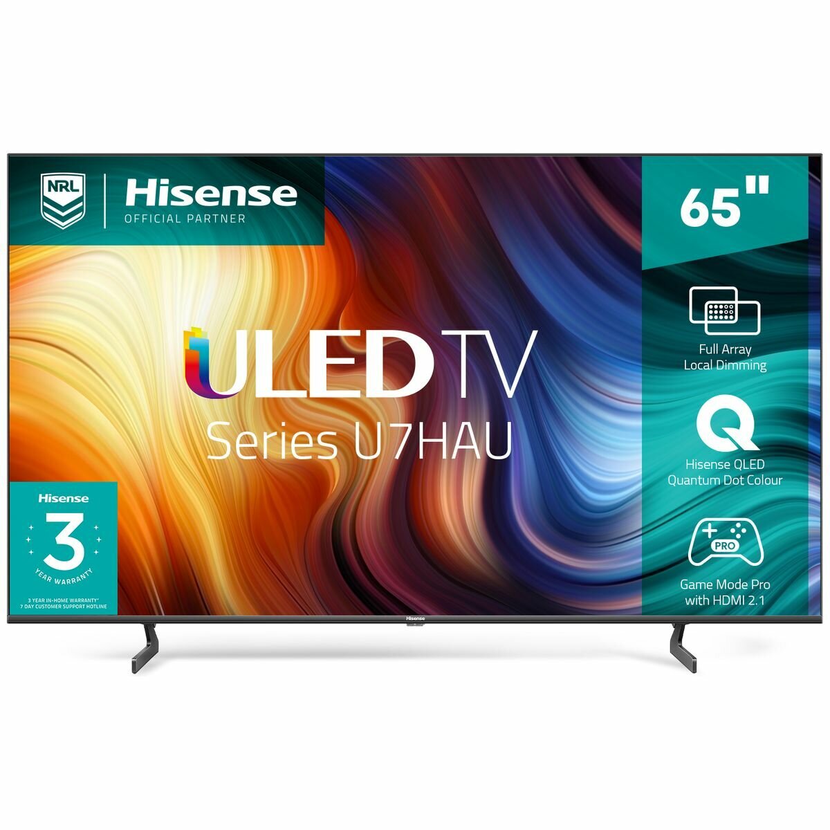 Hisense 65 Inch U7H 4K UHD HDR Smart ULED TV 65U7HAU