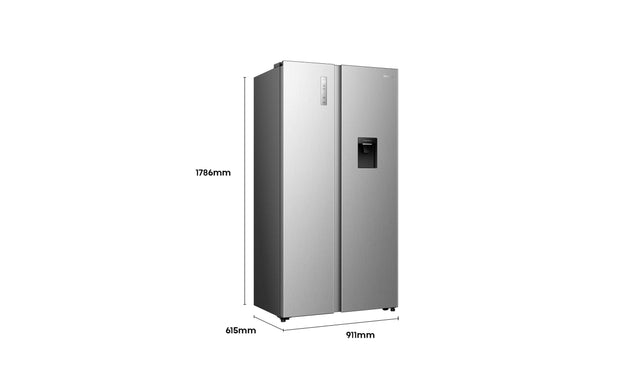 Hisense 540L PureFlat Side By Side Fridge - Silver HRSBS540SW